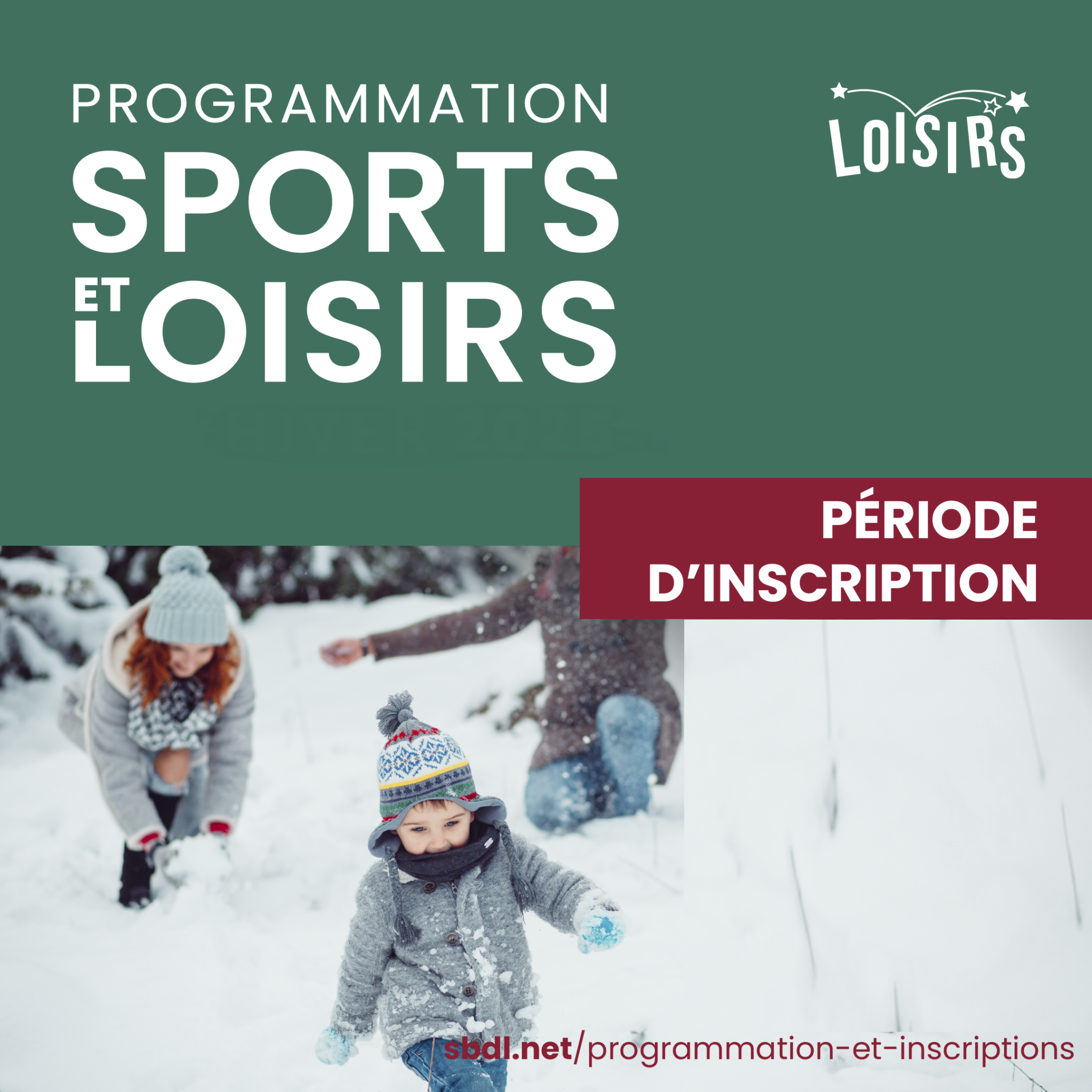 PROGRAMMATION SPORTS & LOISIRS - Hiver 2026 | Période d’inscription du 25 novembre au 11 ...